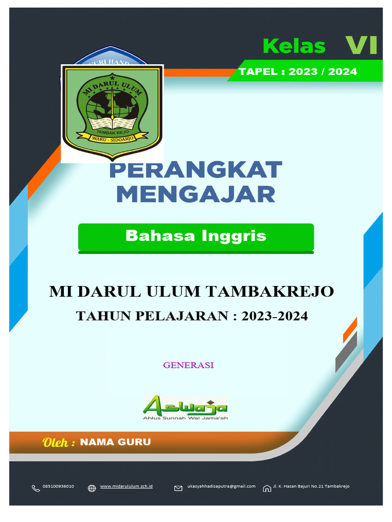 3 Cover RPP 2021-2022 Umum | PDF