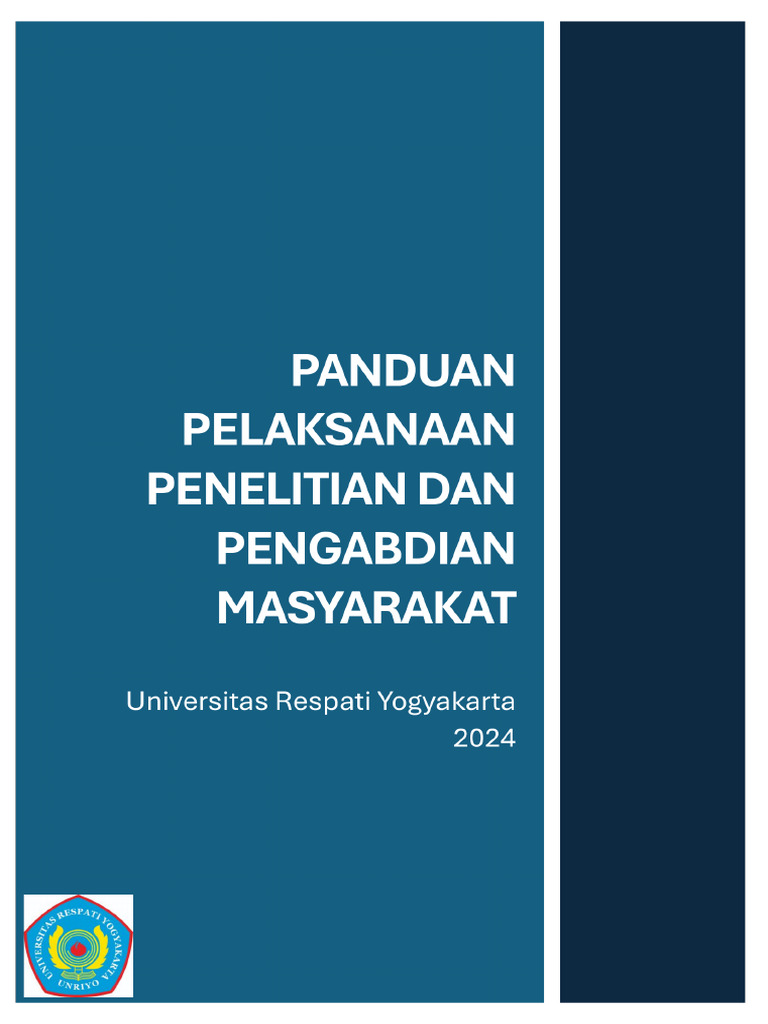 Buku Panduan Penelitian Dan PKM 2024 Internal UNRIYO | PDF