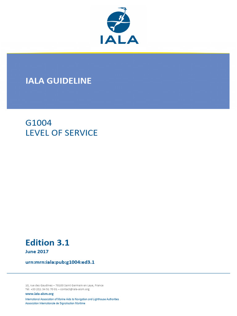 G1004 Ed3.1 Level of Service June 2017 | PDF | Navigation | Risk Assessment