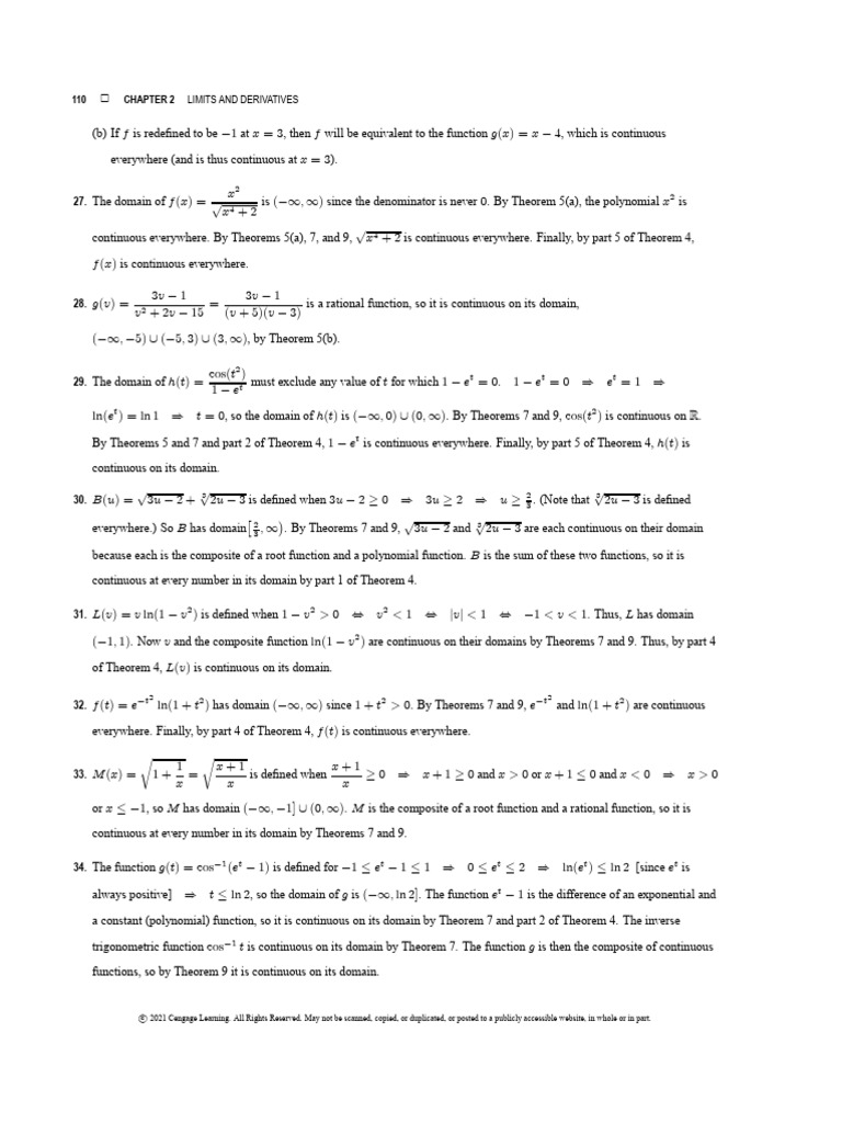 Chapter 2 Limits and Derivatives | PDF | Function (Mathematics) | Zero ...