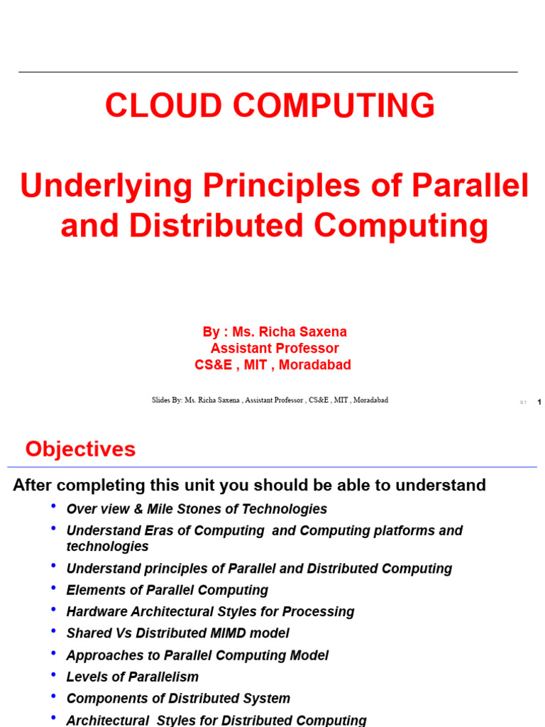 Distributed and Parallel Comuting | PDF | Parallel Computing | Distributed Computing