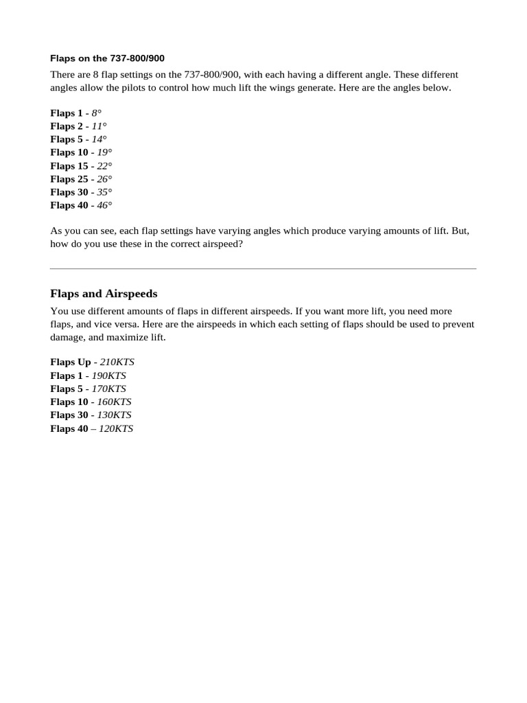737-800 Flap Speed Schedule | PDF | Technology & Engineering