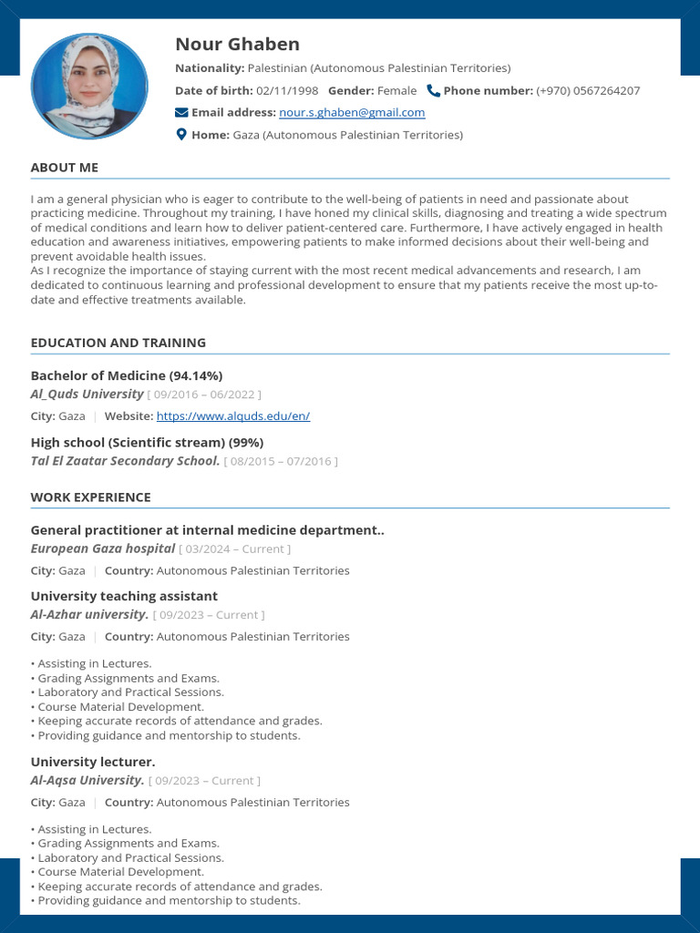 CV DR Nour. | PDF | Cardiopulmonary Resuscitation | Medicine