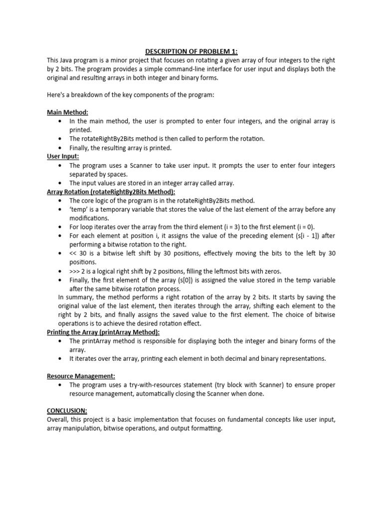 Problem1 DescriptionAndOutput | PDF | Computer Program | Programming