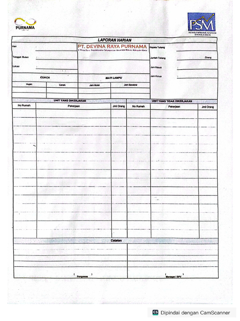 Form Laporan | PDF