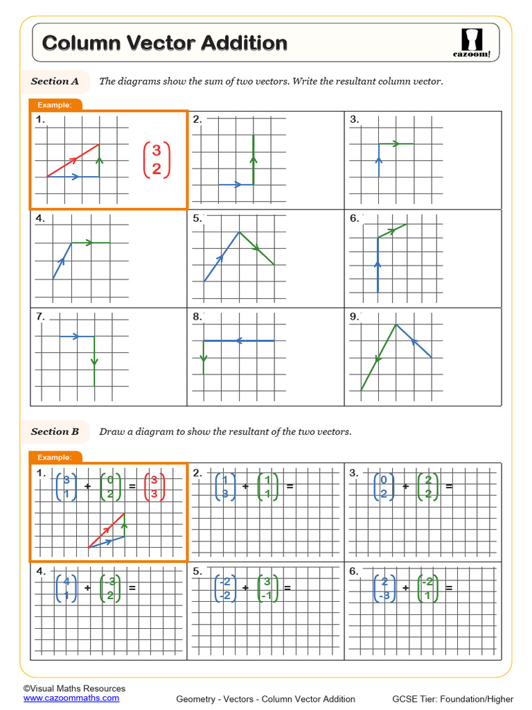 GCSE Vector Addition Guide | PDF | Euclidean Vector | Abstract Algebra