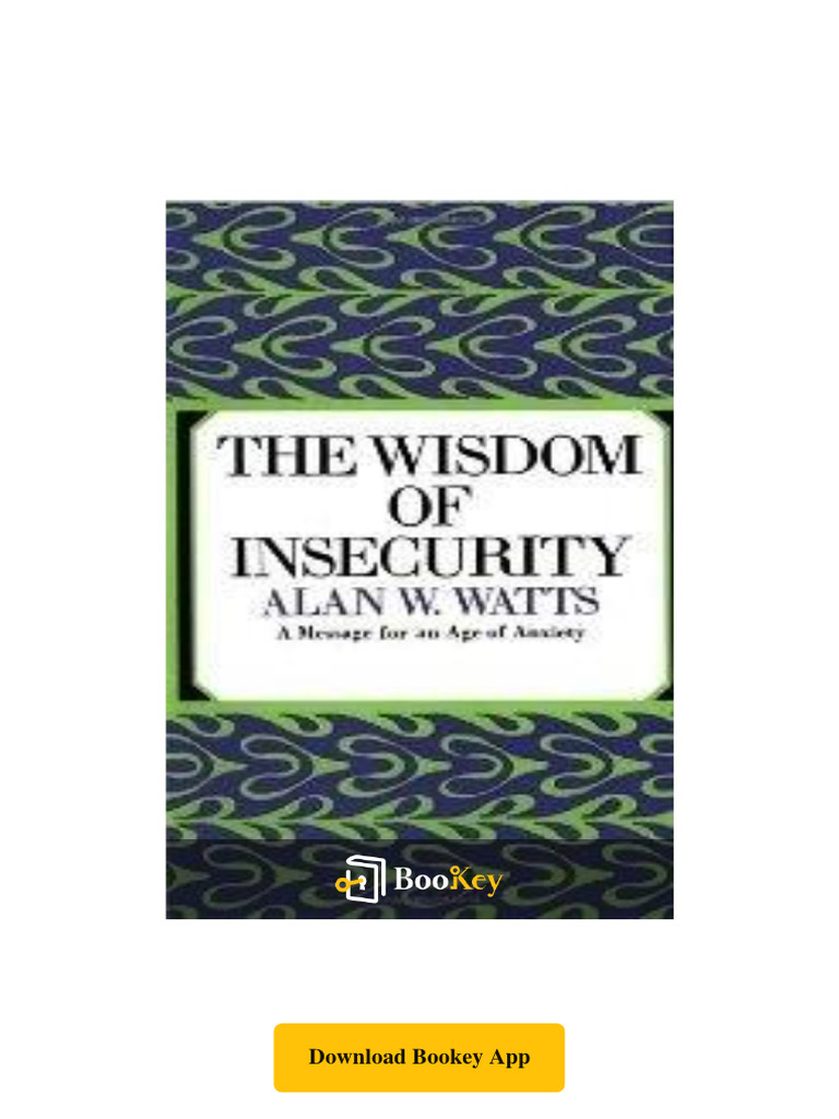 The Wisdom of Insecurity | PDF | Experience | Cognition