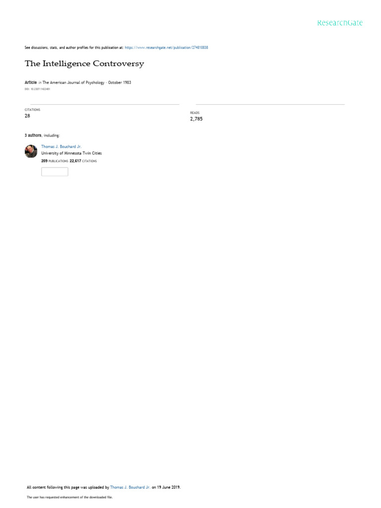 Intelligence Controversy | PDF | World Wide Web | Internet & Web