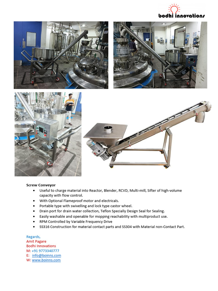 Screw Conveyor - Details | PDF