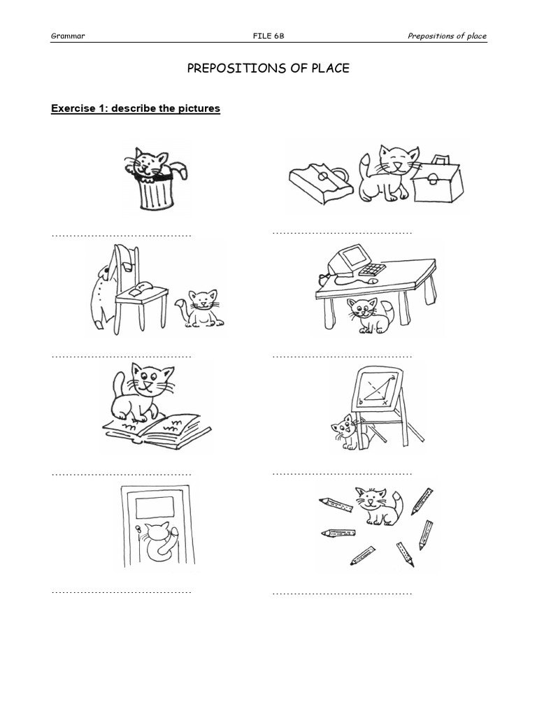 Prepositions of Place | PDF