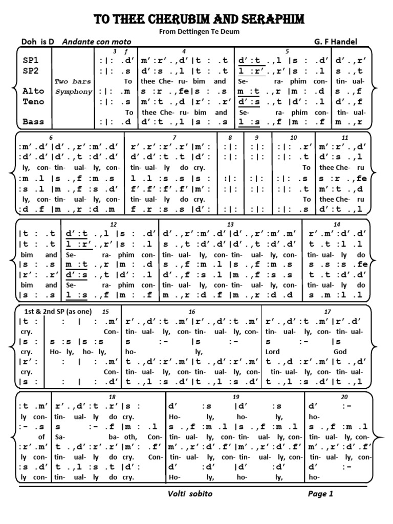 To Thee Cherubim and Seraphim | PDF | Choral Compositions