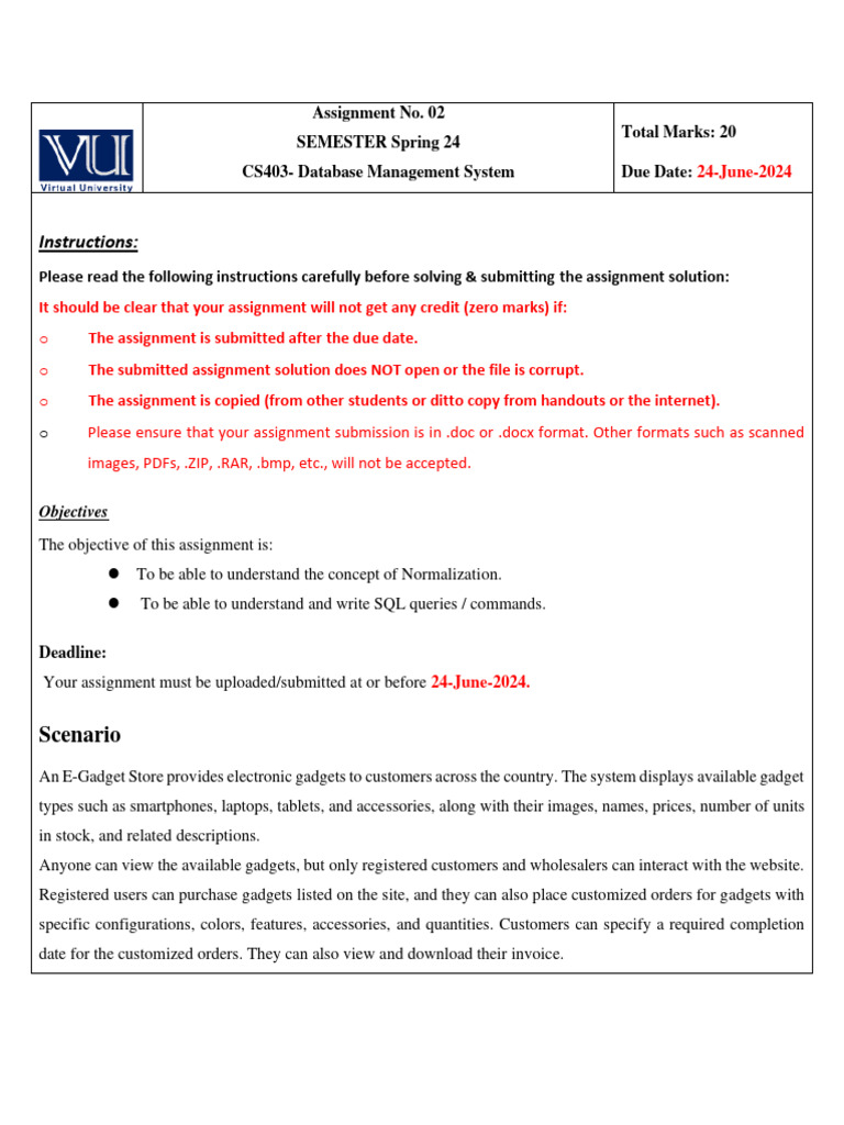 Spring 2024 - CS403 - 2 | PDF | Computer Science | Information Technology