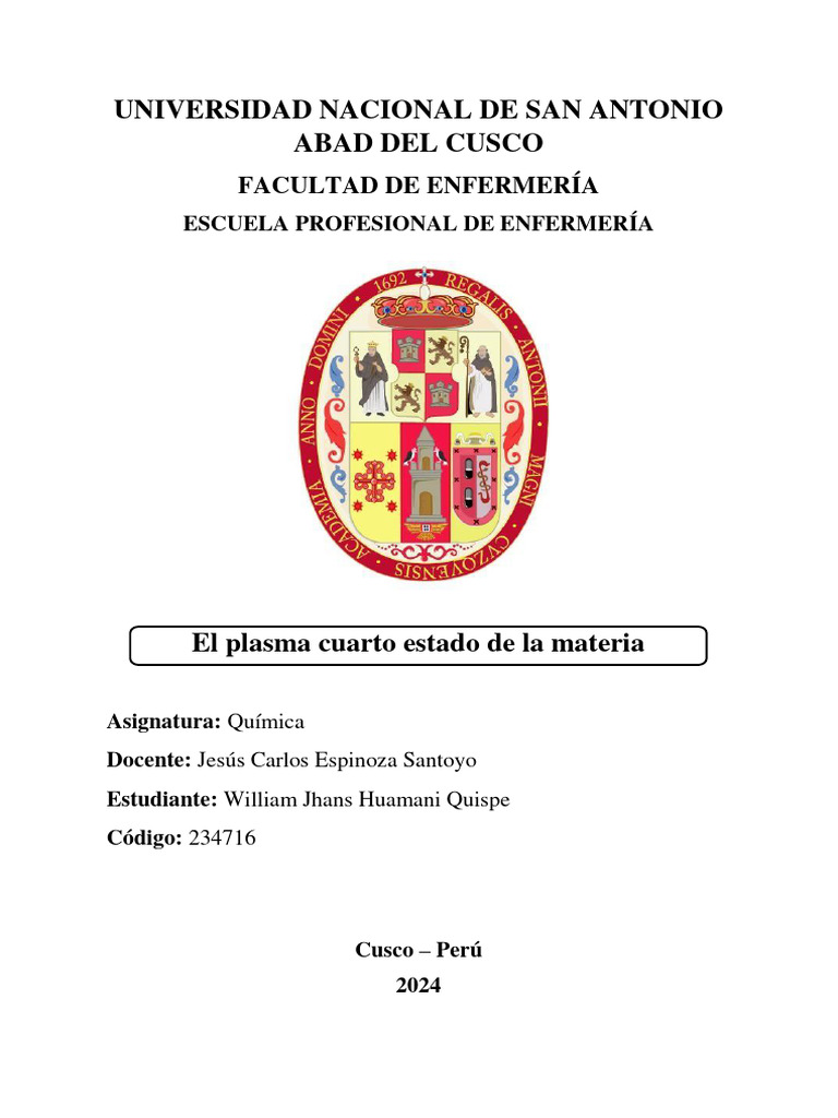 Química El Plasma | PDF | Plasma (Física) | Electrón