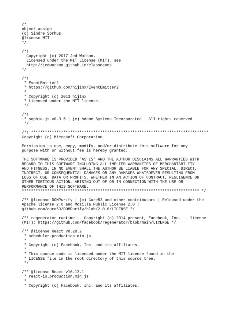 Main-Internal Js LICENSE | PDF | Source Code | Private Law