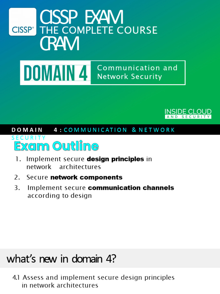 Cissp 2022 Update Dom4 Handout | PDF | Computer Network | Denial Of Service Attack