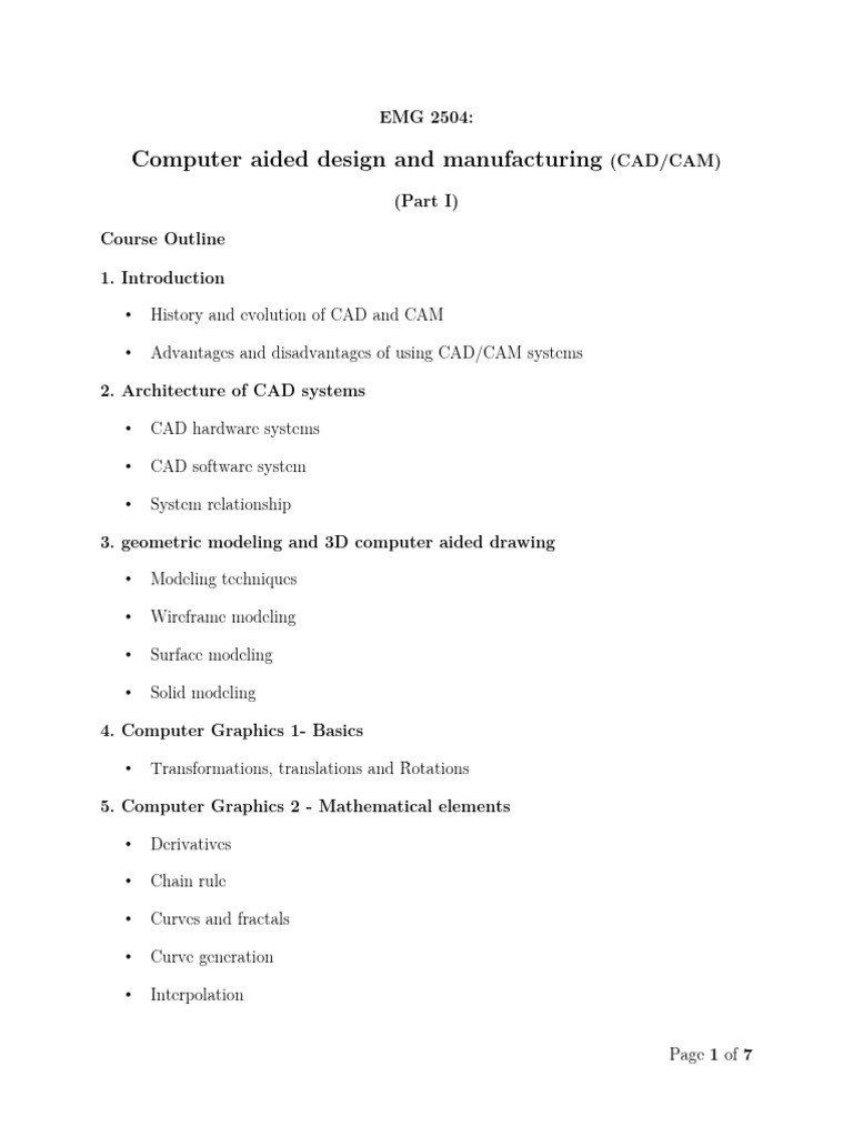 Cadcam Intro Pdf Computer Aided Design Product Lifecycle