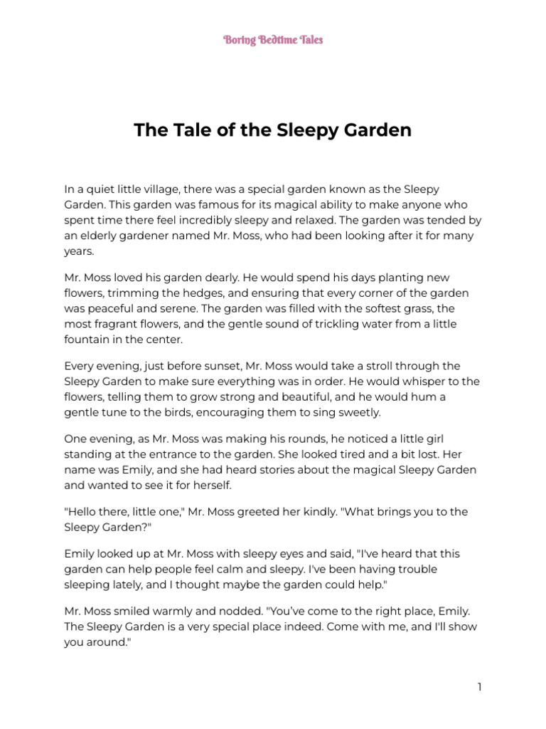 Boring Bedtime Tales 2 | PDF