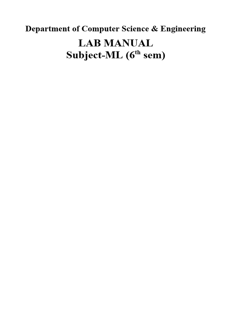 6CS4-22 Machine Learning Lab | PDF | Hypothesis | Applied Mathematics