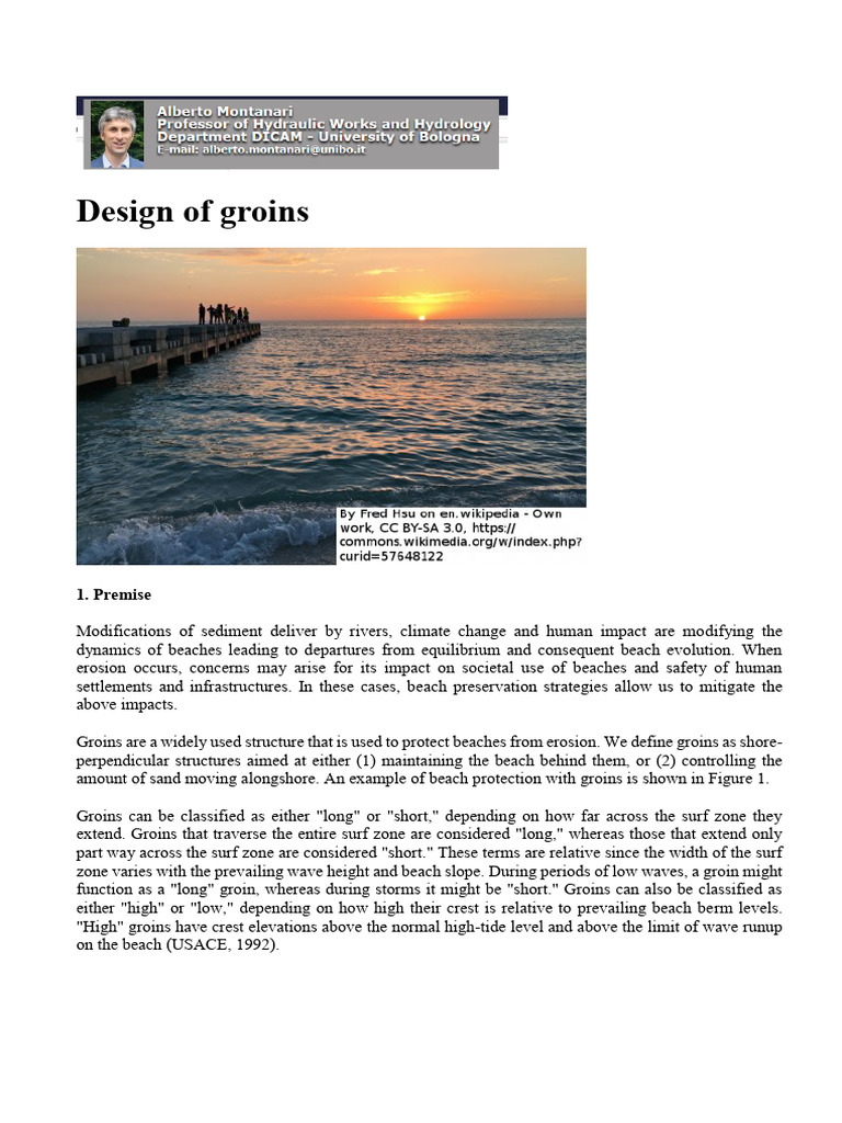 Coastal Erosion Control with Groins | PDF | Beach | Coast