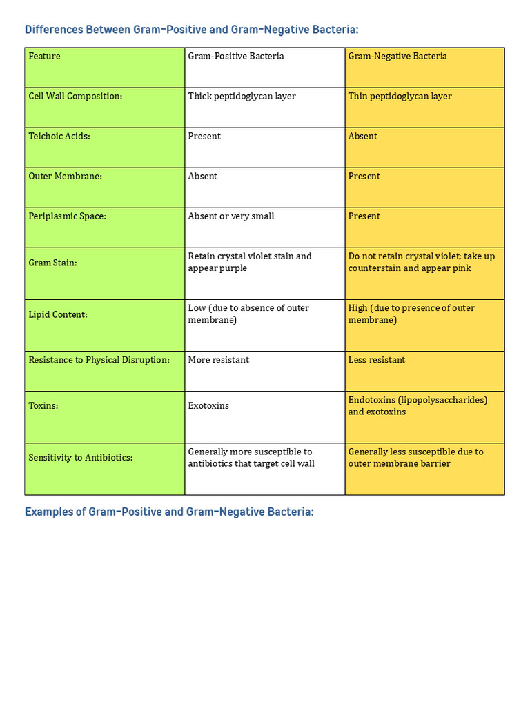 Gram Positive Vs Gram Negative (DR Luqman) | PDF | Gram Negative ...