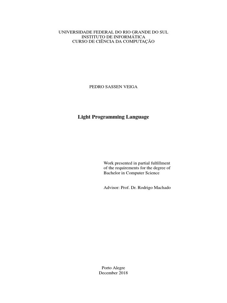 Light Programming Language | PDF | Boolean Data Type | Pointer (Computer Programming)