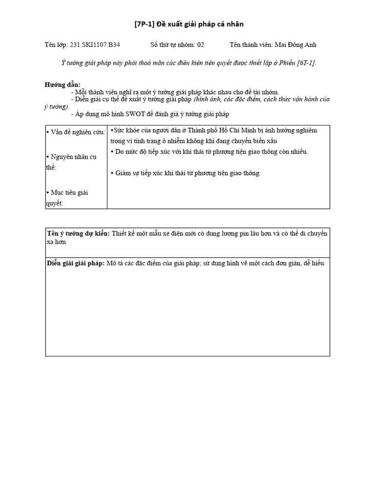 Project Design I-7P1 | PDF