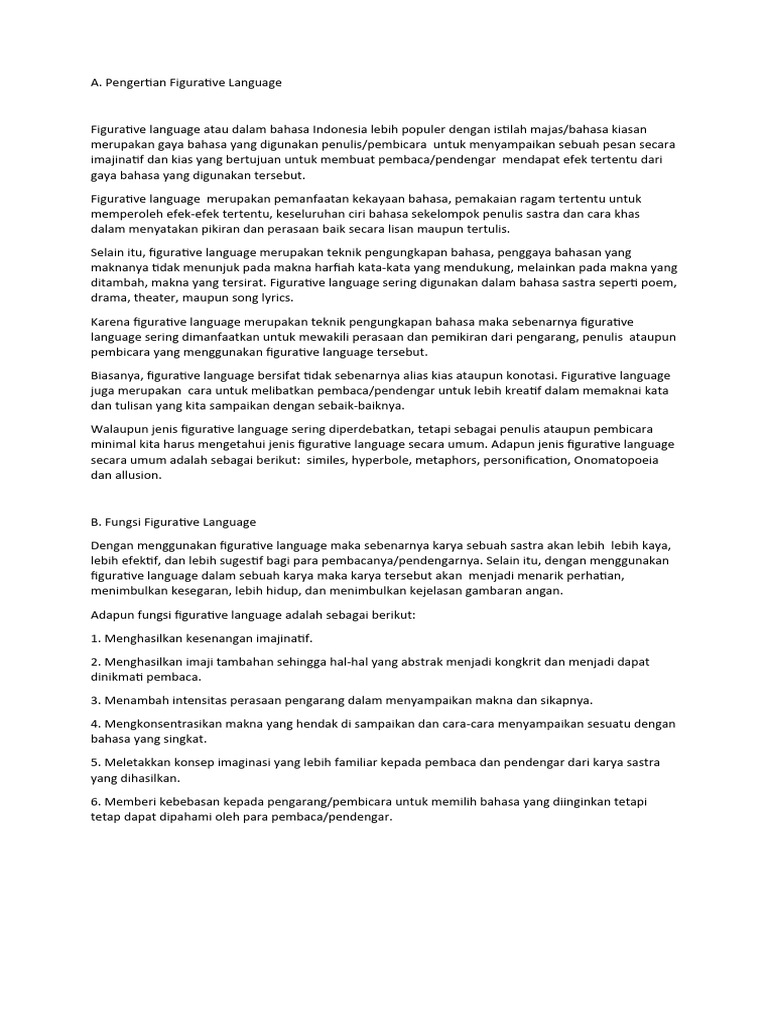 Figurative Language | PDF