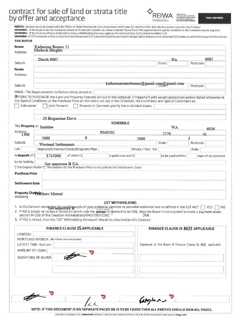 Blank Contract 2022 | PDF | Consent | Law Of Obligations