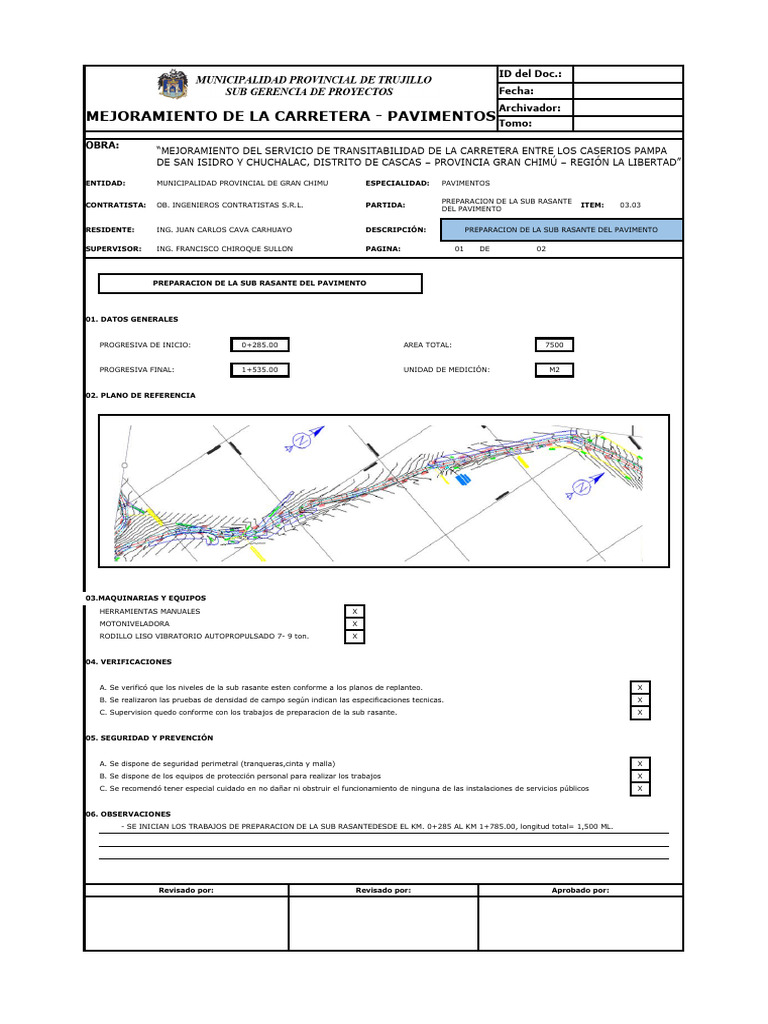 03.03 Preparacion de La Sub Rasante Del Pavimento | PDF