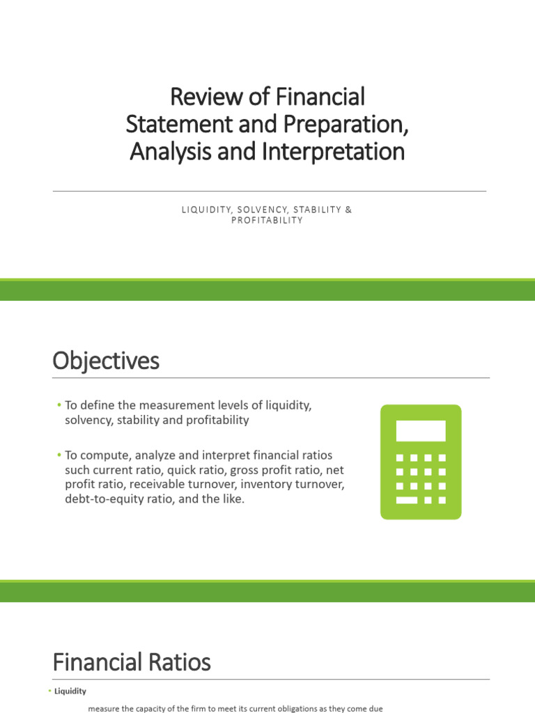 Financial Ratios: Liquidity & Profitability Analysis | PDF | Price ...