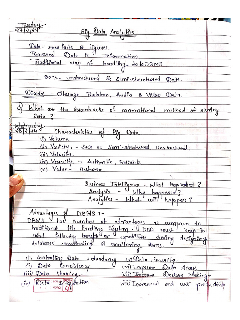 Bda Unit 1 and 2 | PDF