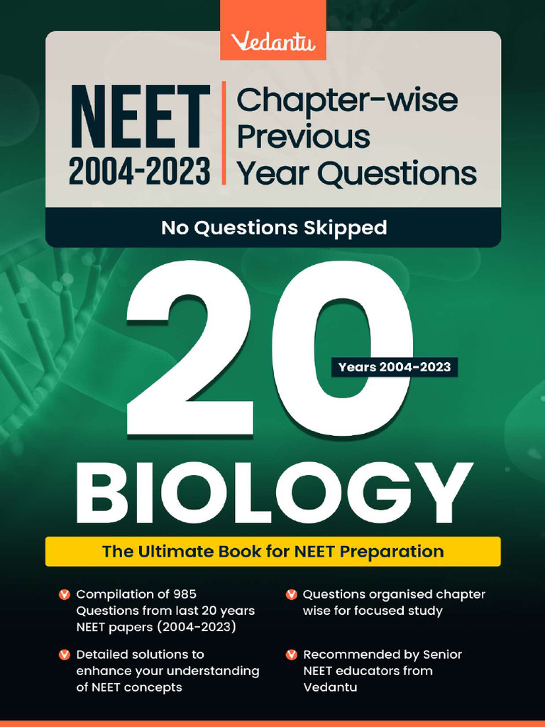 NEET 2004 To 23 Chapterwise PYQs - Biology | PDF | Cell (Biology) | Bacteria