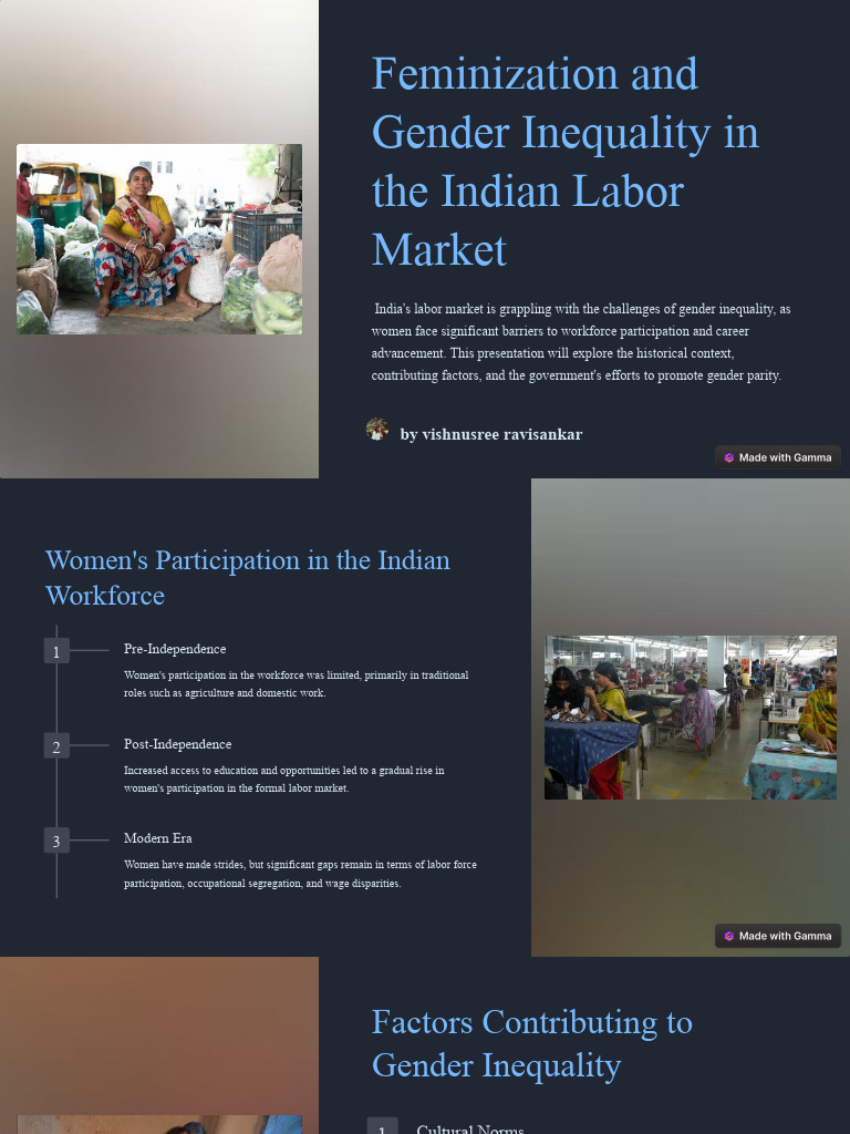 Feminization and Gender Inequality in The Indian Labor Market | PDF ...