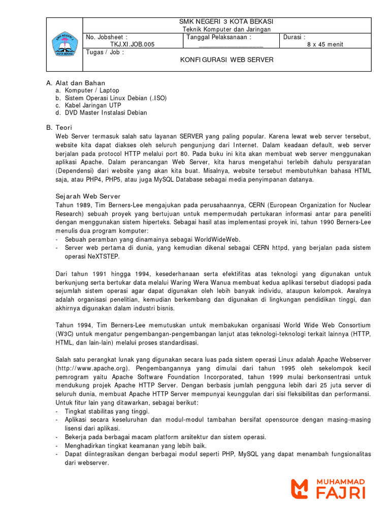 2P-ASJ-LK5 - Konfigurasi Web Server | PDF | Bisnis | Teknologi & Rekayasa