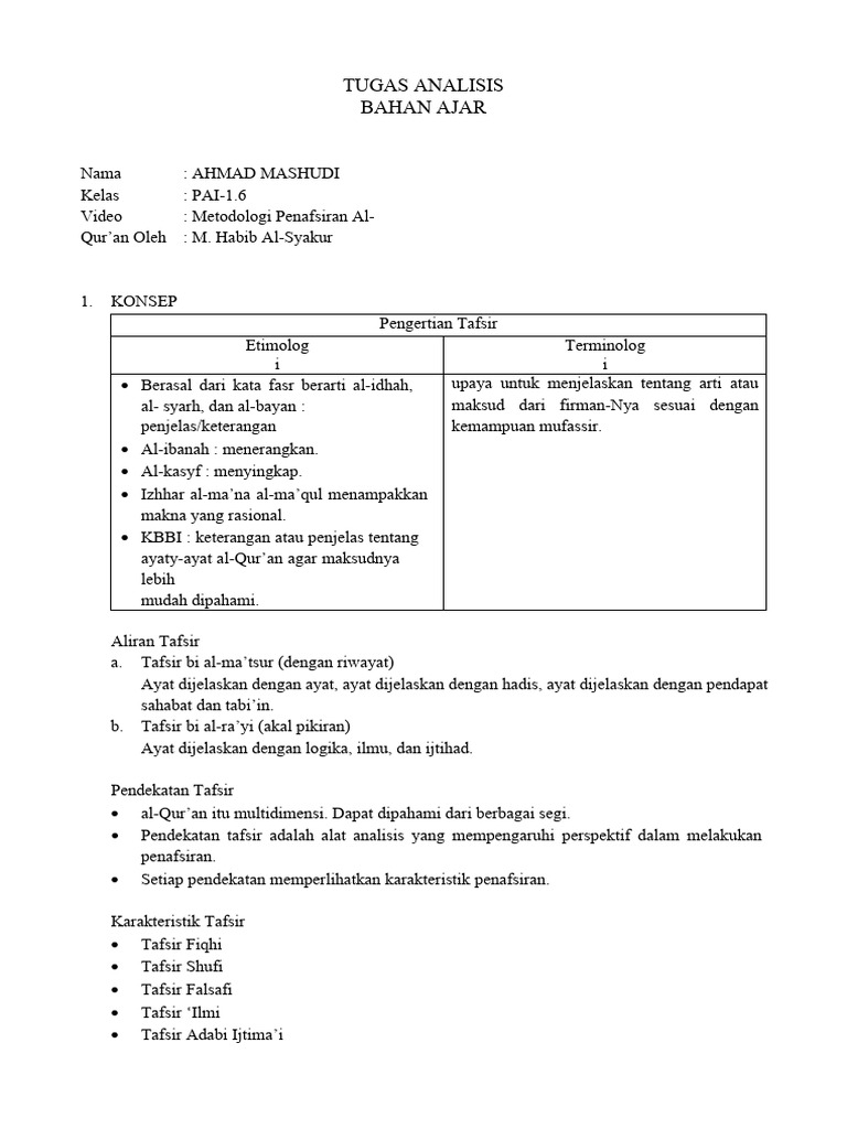 Analisa Bahan Ajar - Mohamad Iyan Mulyana - Modul 6 | PDF