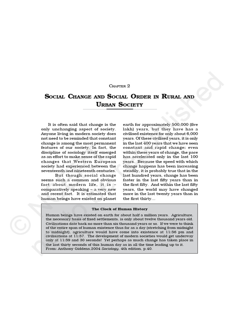 2-Social Order and Social Change in Rural and Urban Society | PDF ...