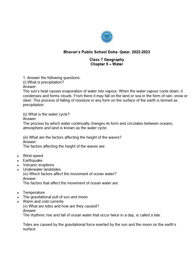 Factors Influencing Ocean Water Movement | PDF | Oceans | Water