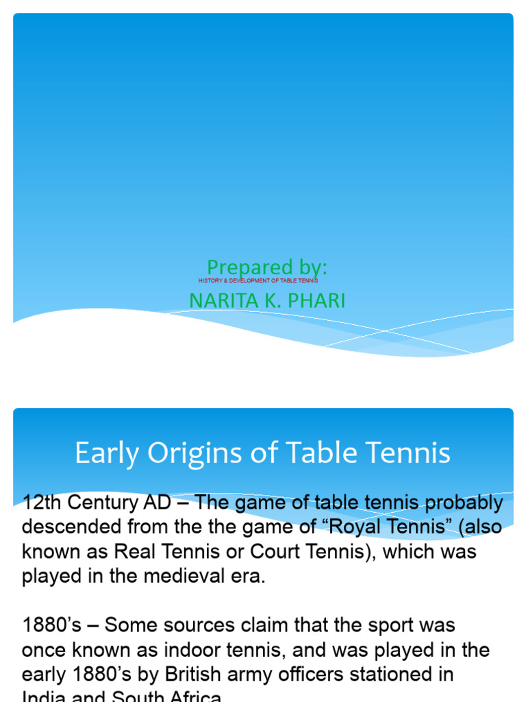 History of Table Tennis Development | PDF | Table Tennis | Ball Games