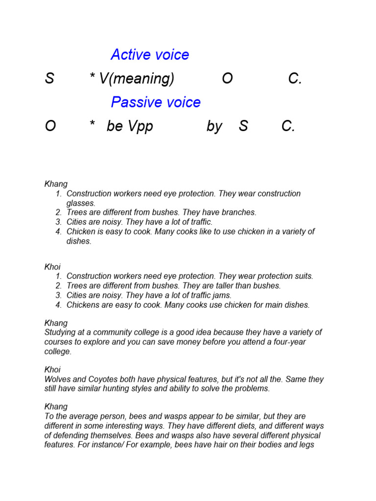 Active Voice | PDF | Bees | Textbook