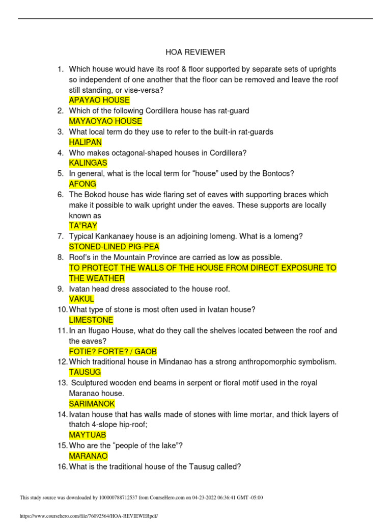 Hoa Reviewer | PDF | Column | Dome