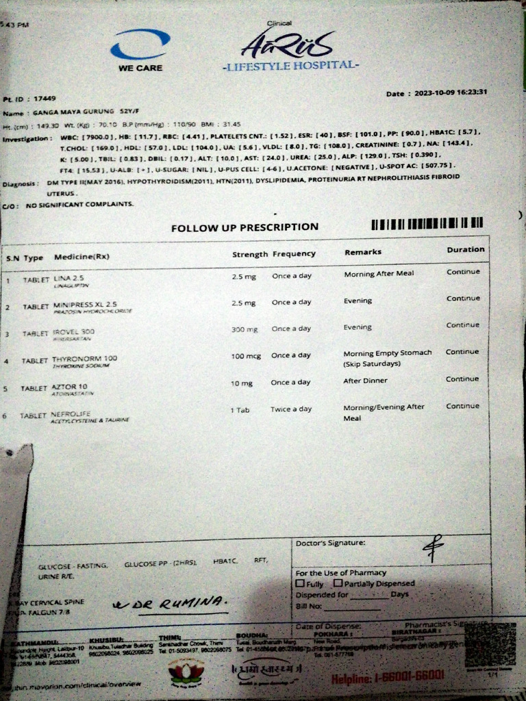 Adobe Scan 15 Oct. 2023 | PDF | Cholesterol | Medical Specialties
