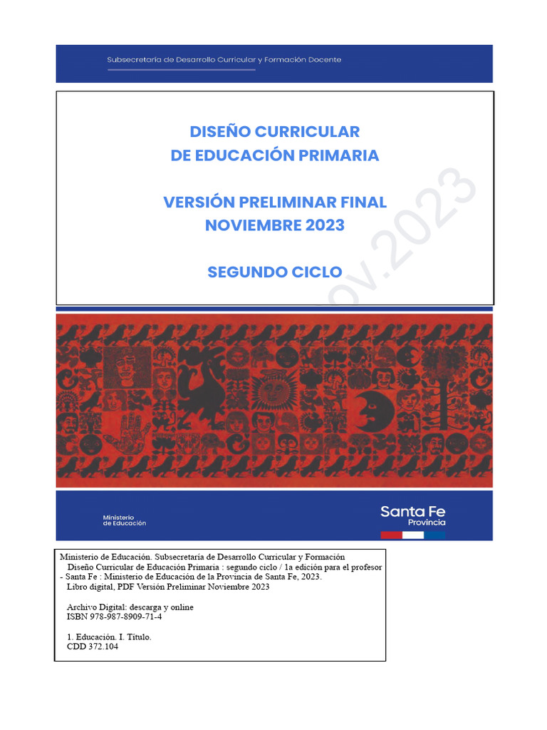 2do Ciclo Disen o Preliminar | PDF | Enseñando | Educación primaria