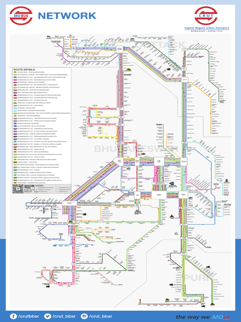 Mo Bus Full Network Map For Capital Region As On 5th Jan.23 | PDF