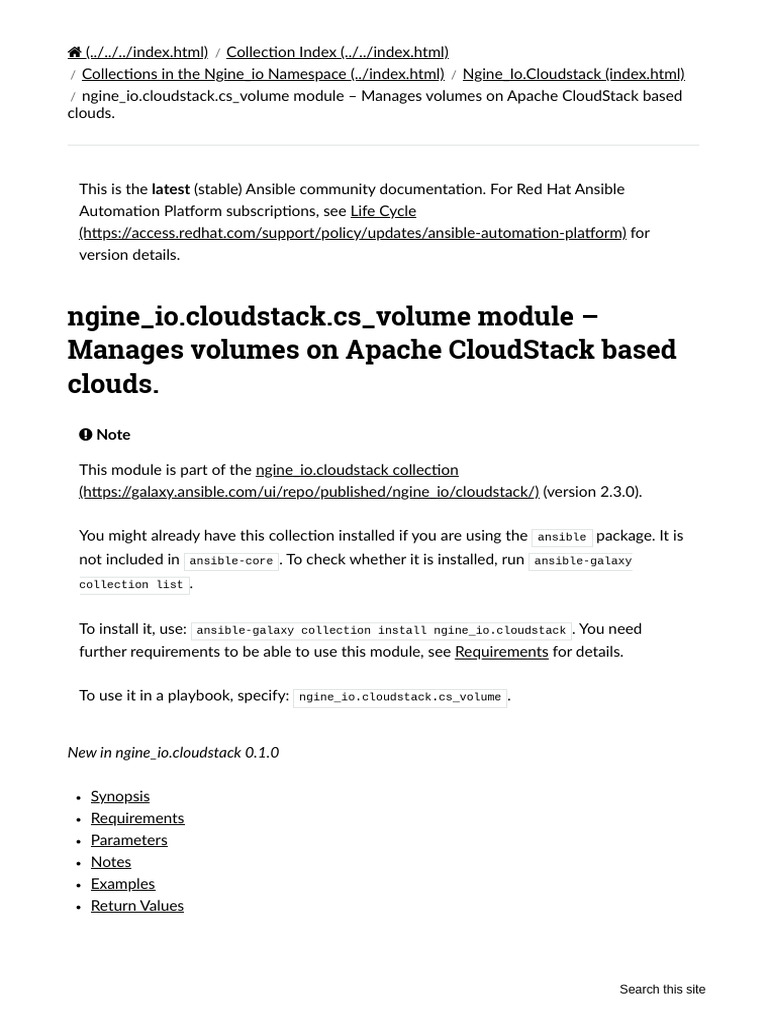 CloudStack Volume Management Guide | PDF | Boolean Data Type | String (Computer Science)