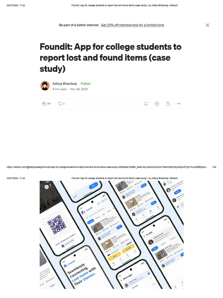 Foundit - App For College Students To Report Lost and Found Items (Case Study) - by Aditya ...