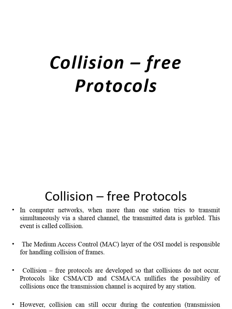 Collision Free Protocols | PDF | Networking Standards | Computer Data