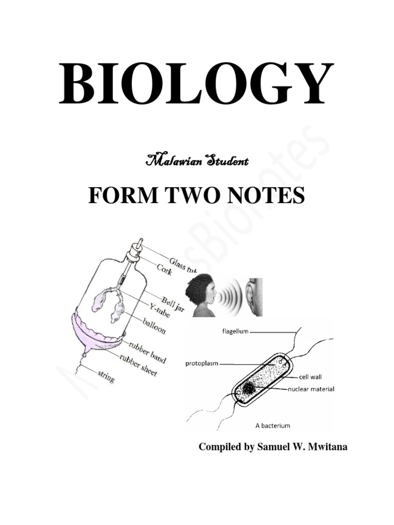 Form 2 Biology Notes for Malawi Students | PDF | Lung | Stoma