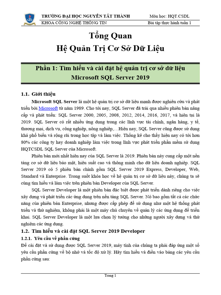 Lab Exercise 1 - DBMS Overview | PDF