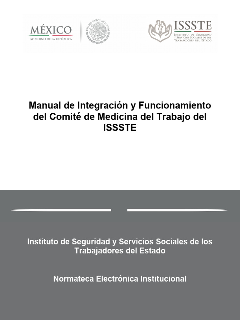 Manual de Comite Issste | PDF | Trabajo Social | México