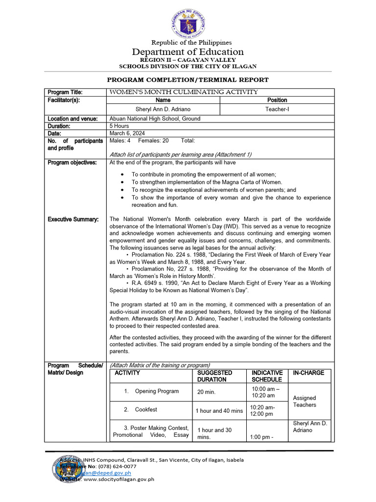 TERMINAL-REPORT | PDF